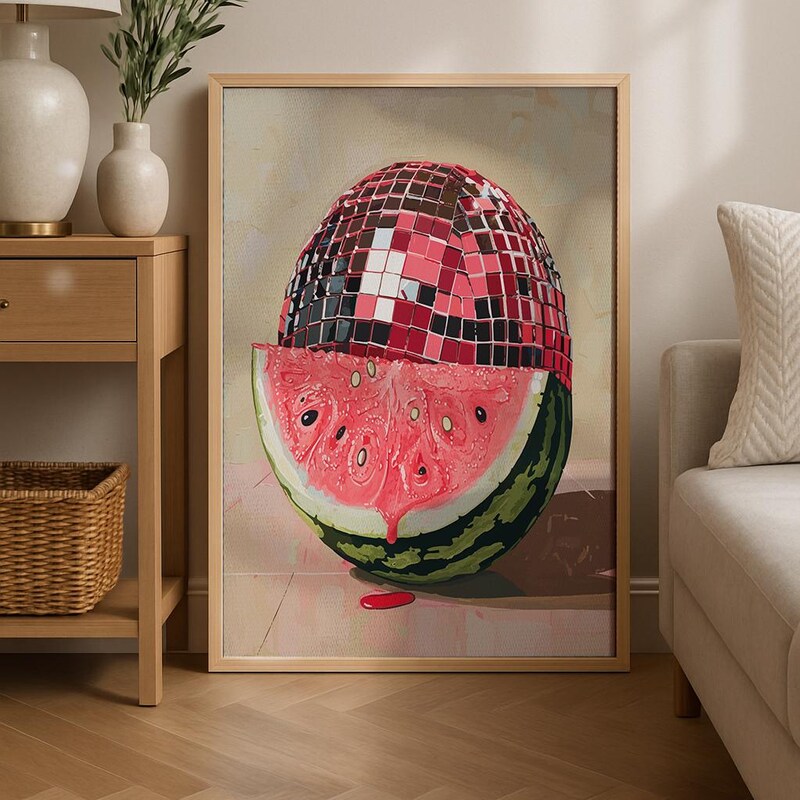 Disco Ball Fruit Art - Etsy