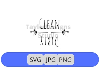 Clean Dirty Svg - Etsy
