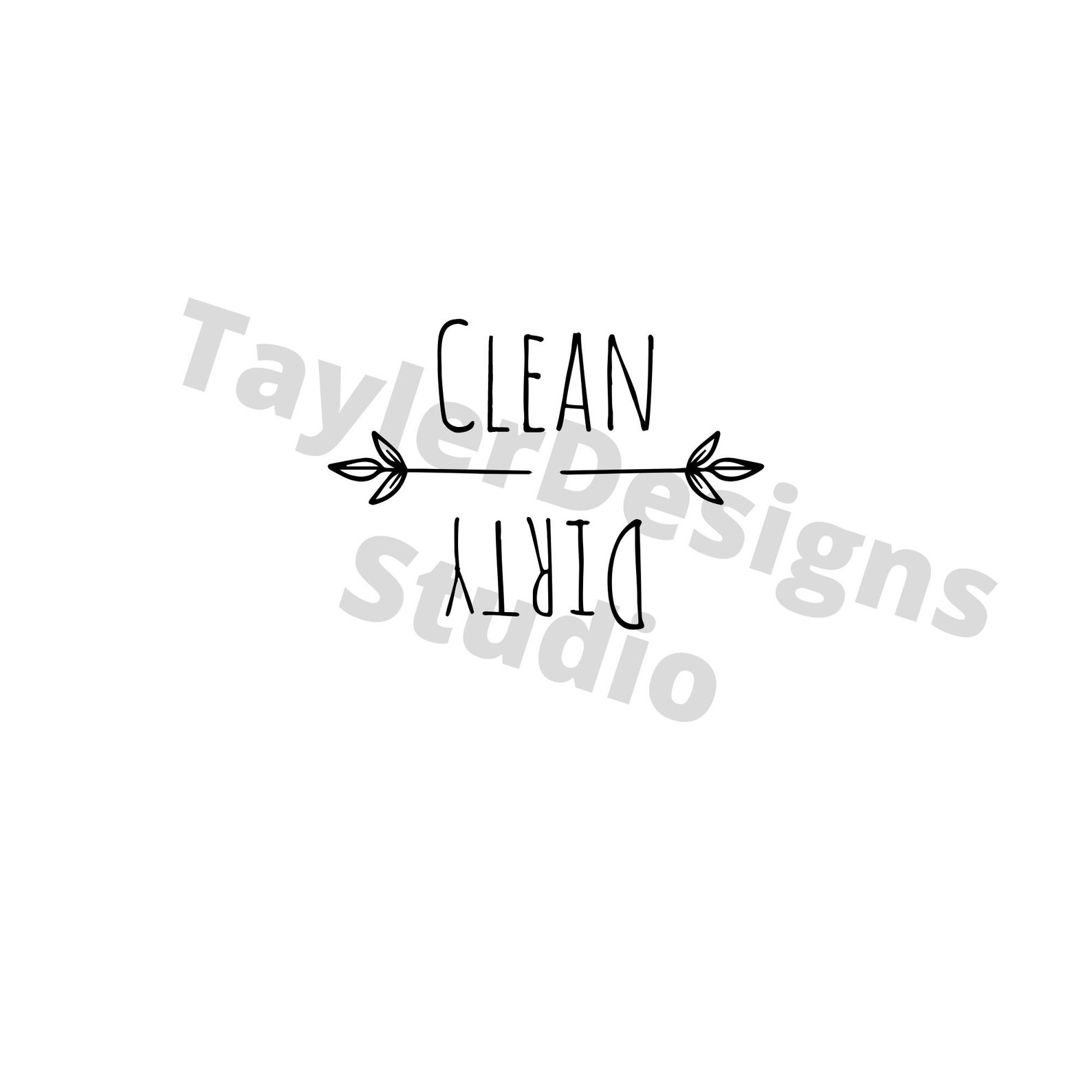 Clean Dirty SVG JPG PNG File - Etsy