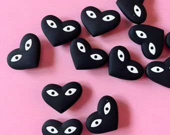 Heart Eye Croc Charm - Etsy