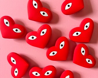 Heart Eye Croc Charm - Etsy