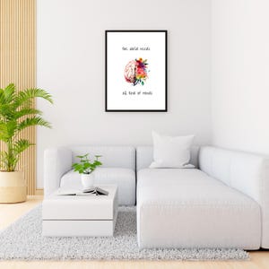Diversity and Inclusion Printable Art, Neurodiversity Brain Poster for ...