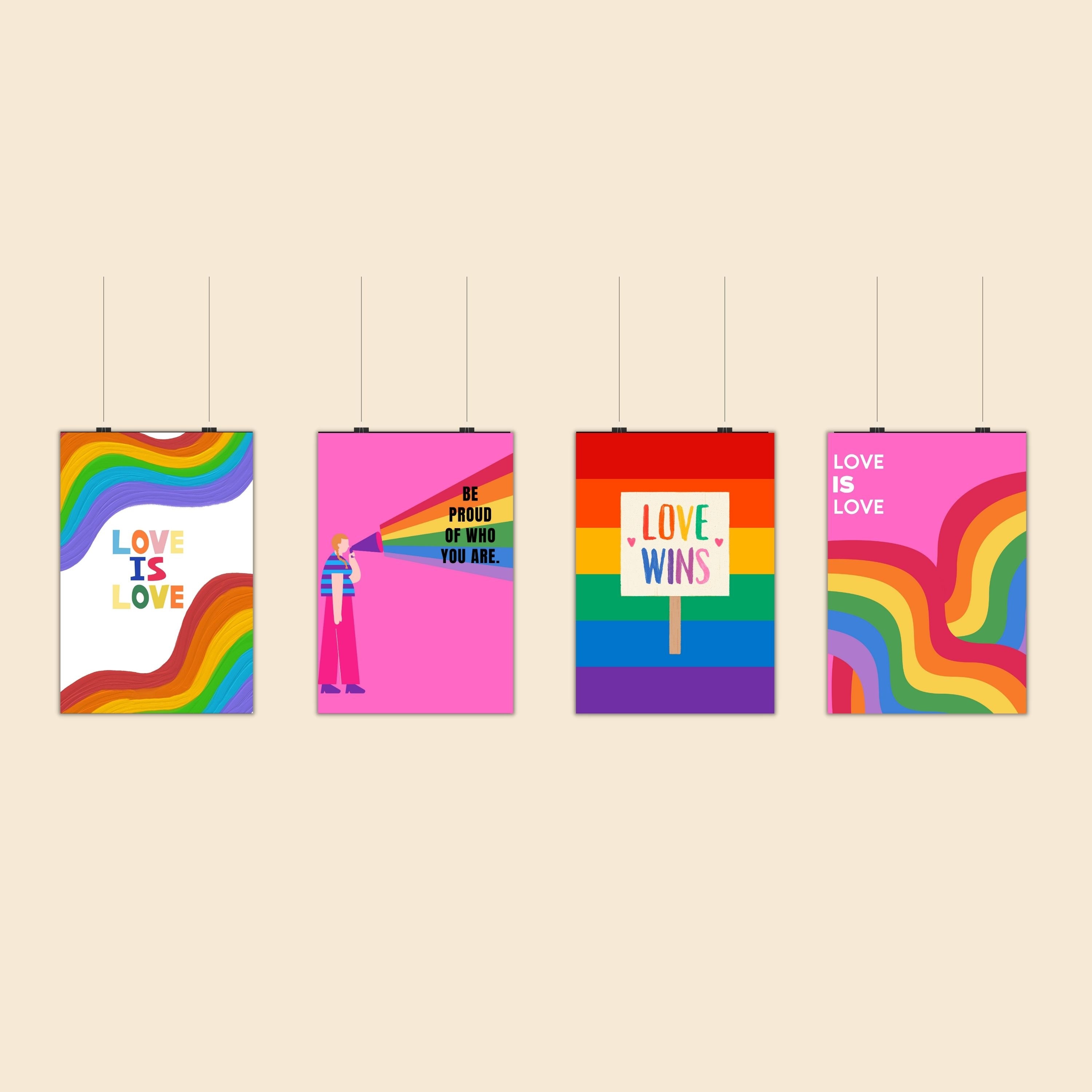 Pridemonth Printable Poster Set of 4 - Etsy