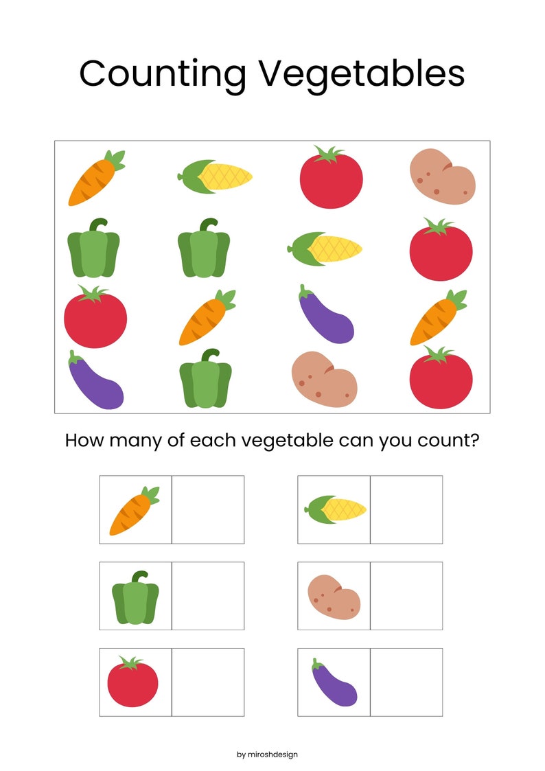 Numbers Activity Worksheet for Kids - Etsy