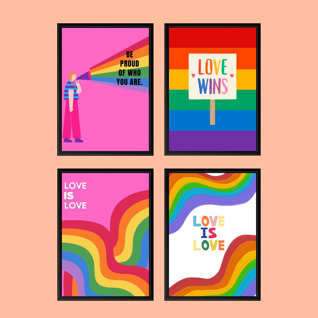 Pridemonth Printable Poster Set of 4 - Etsy