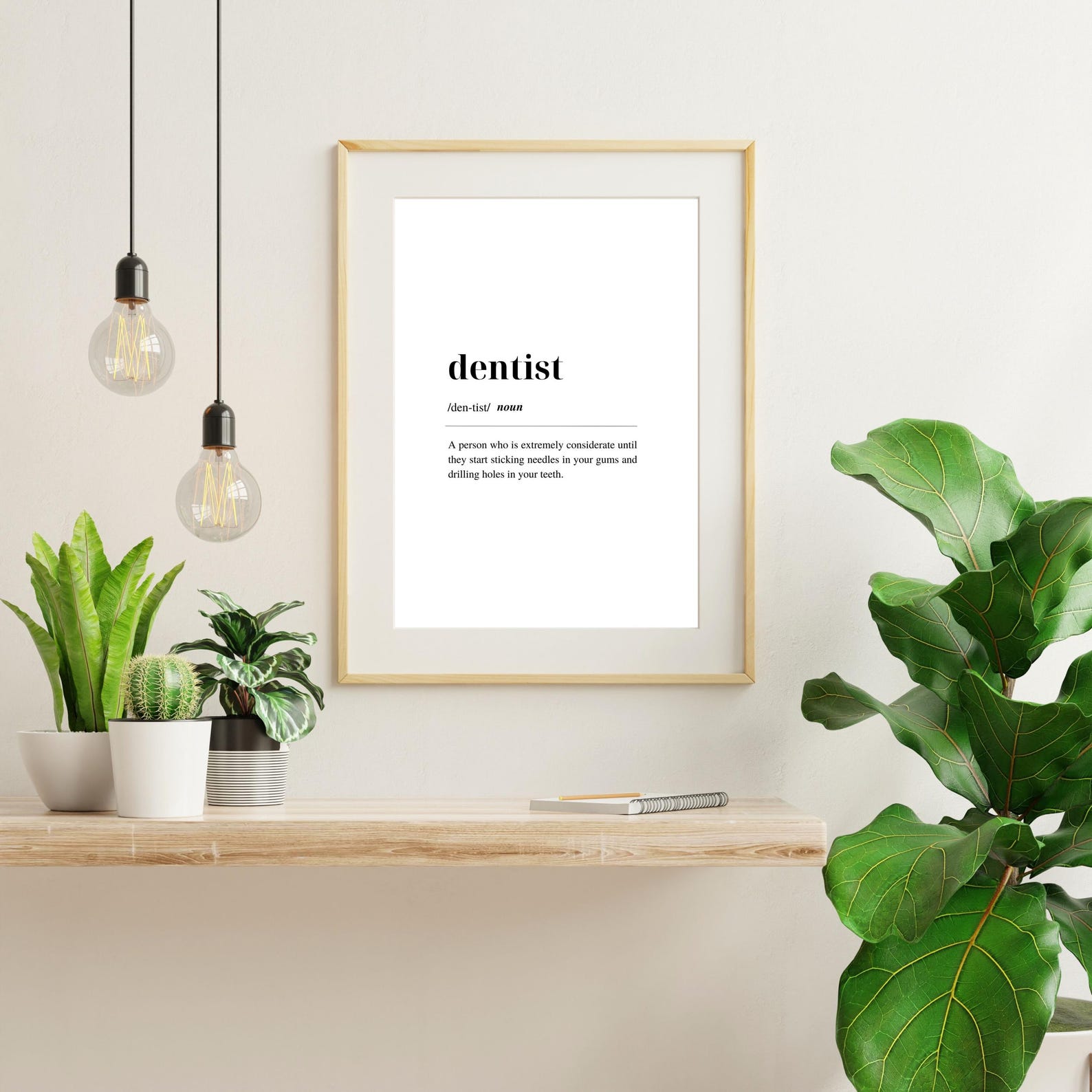 Printable Dentist Definition Fun Dictionary Art, Great Graduation Gift ...