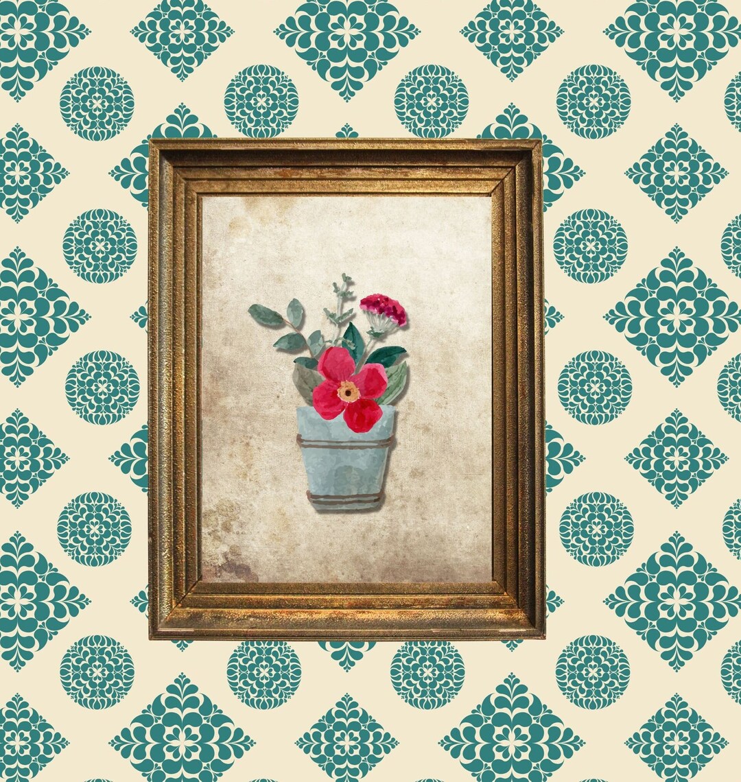 Dopamine Decor Flower Art Print - Etsy