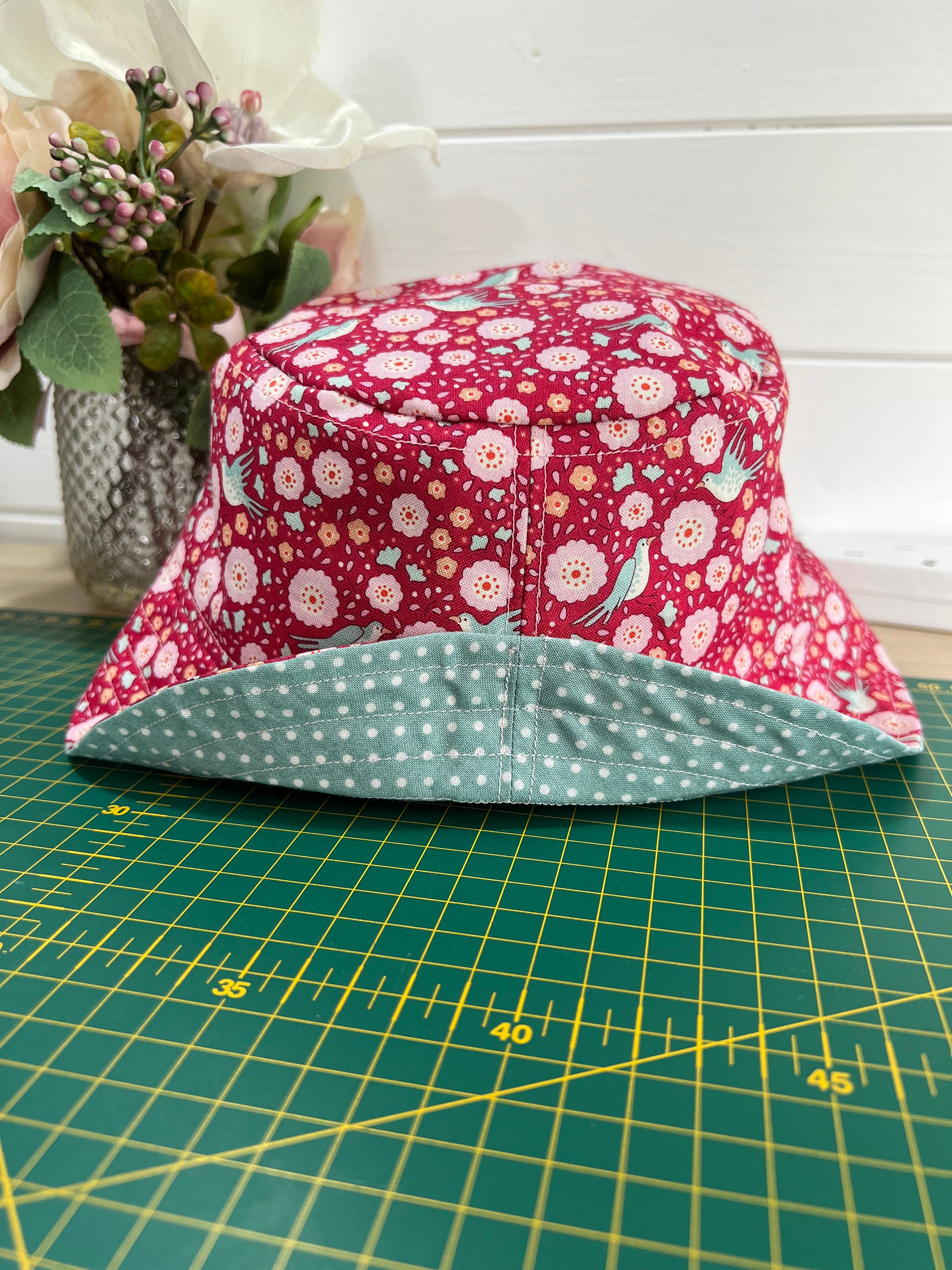 Floral Bucket Hat Reversible Hat Cotton Festival Hat Floral - Etsy