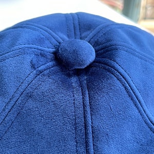 Handmade Navy Blue Velvet Baker Boy Cap, Peaky Blinders Style - Etsy