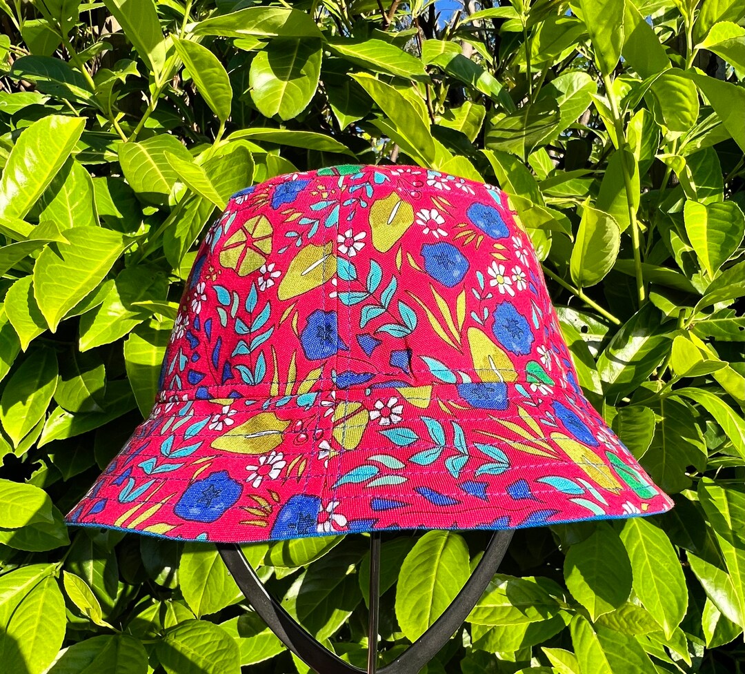 Floral Bucket Hat, Cotton Festival Hat, Floral Hat, Bucket Hat, Floral ...