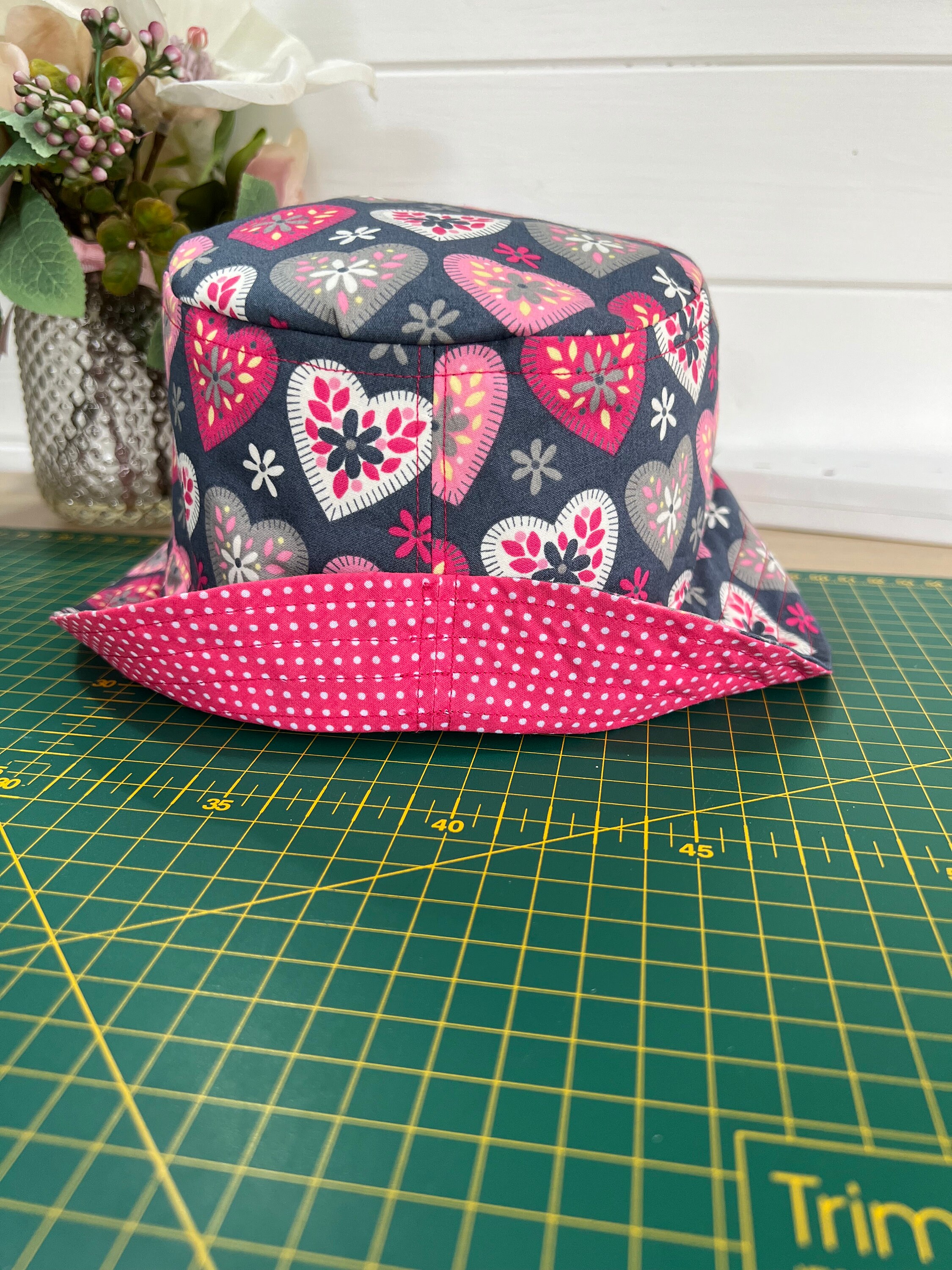 Floral Bucket Hat, Reversible Hat, Cotton Festival Hat, Floral Hat ...