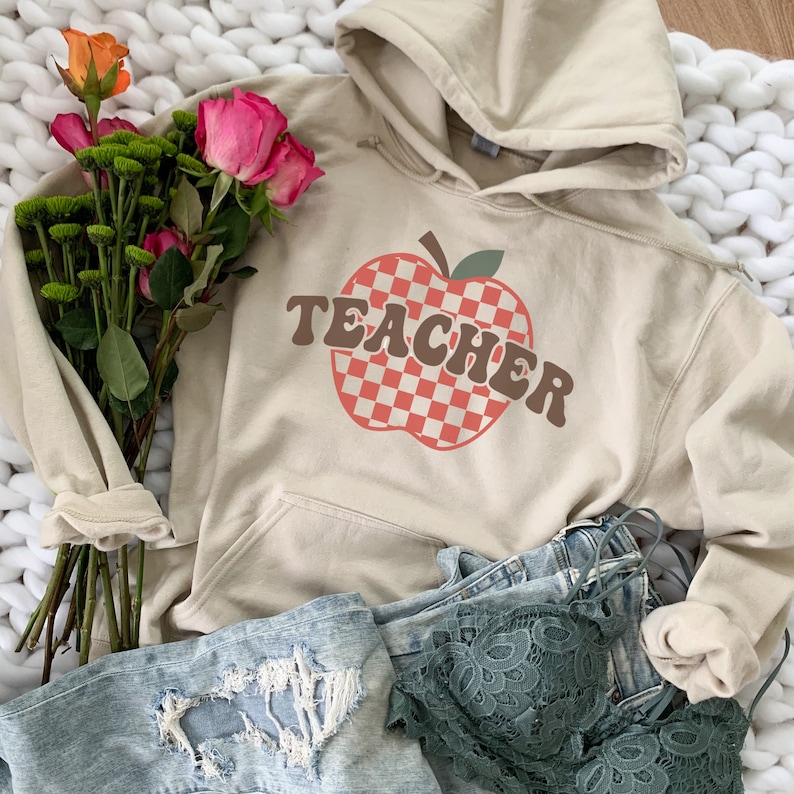 Retro Teacher Sweatshirt Retro Teacher Sweatshirts Teacher Etsy