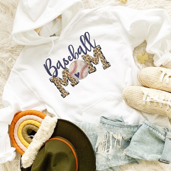Leopard Baseball Mom Sweatshirt Leopard Baseball Crewneck | Etsy