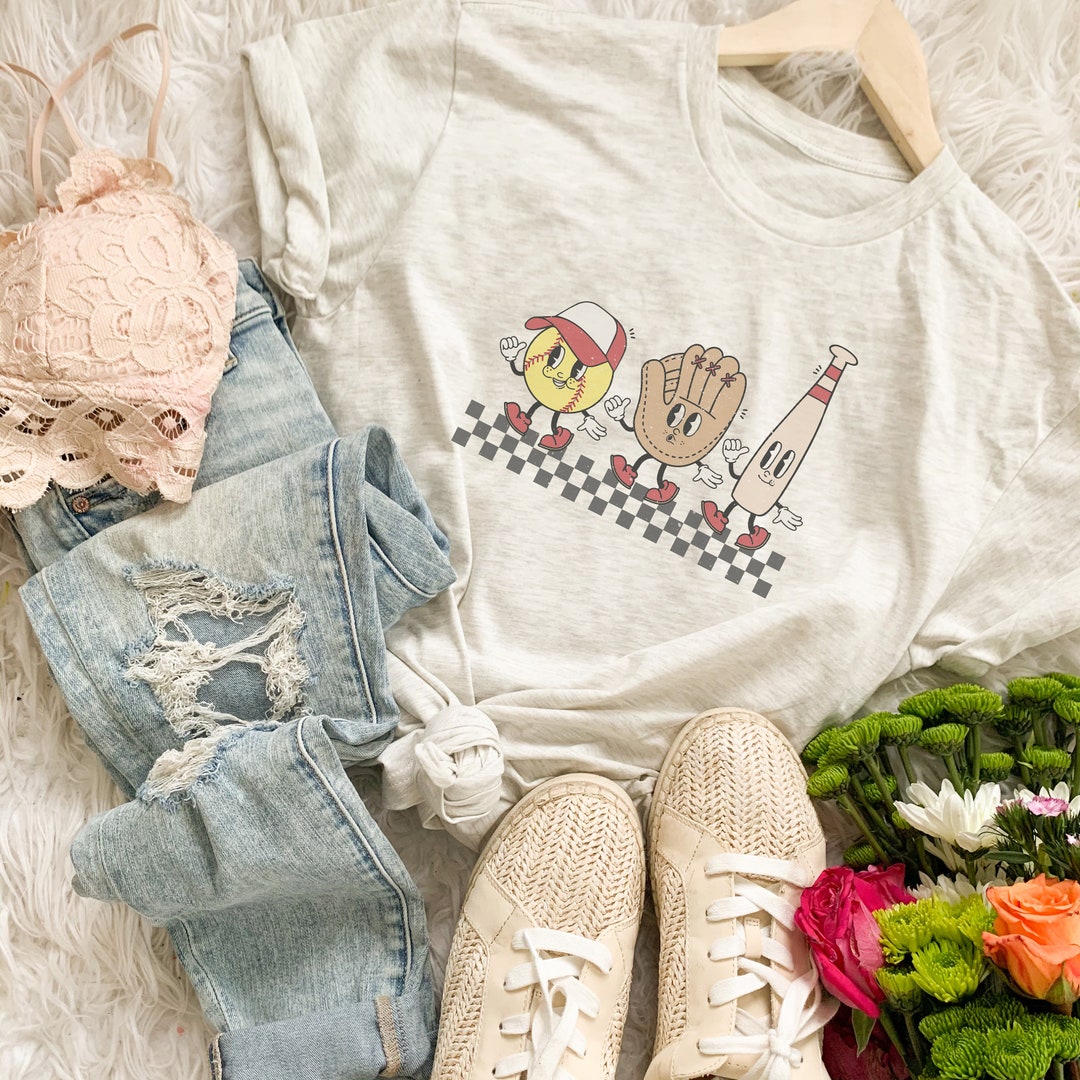 Retro Softball Shirt, Game Day Softball Graphic Tee, Retro Softball ...