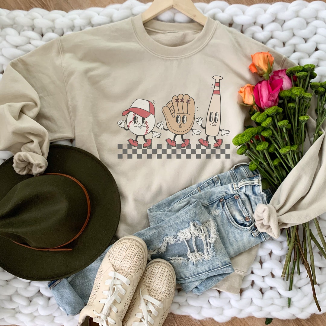 Retro Baseball Sweatshirt, Game Day Baseball Sweatshirt, Baseball ...