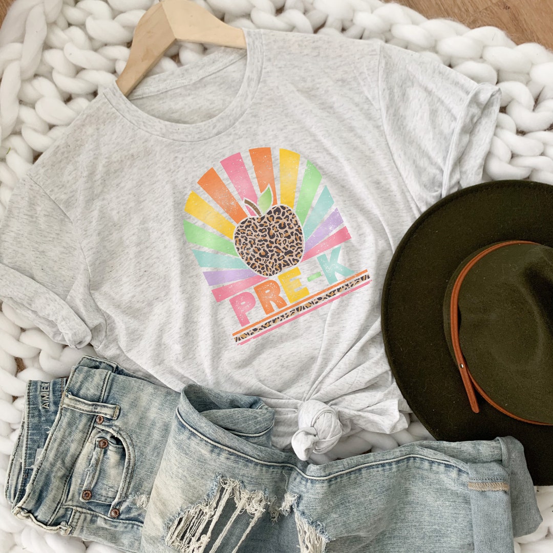 Retro Pre-k Shirt Pre-k Teacher Shirt Teacher Shirt Teacher - Etsy