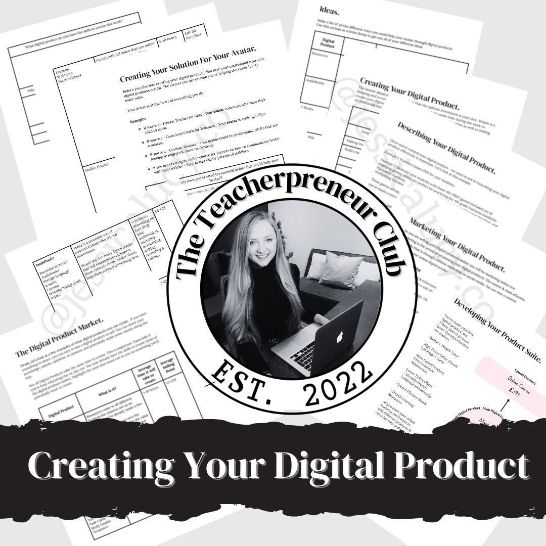 Digital Product Guide for Teacherpreneurs | Business Resource | Digital ...