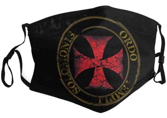 Knights Templar Face Mask Adult Adjustable Nose Wire Freepost - Etsy