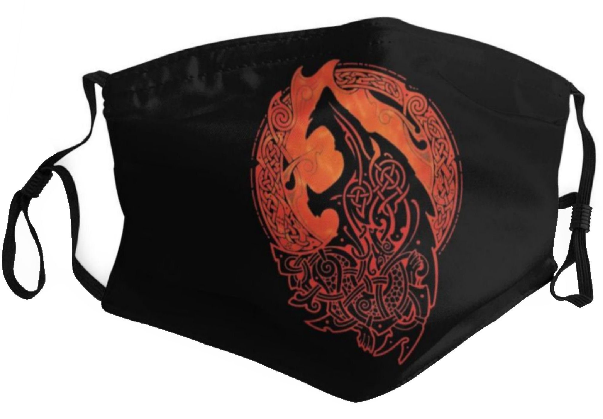 Wolf Face Mask Viking Fenrir Werewolf Adult Adjustable Nose Wire ...