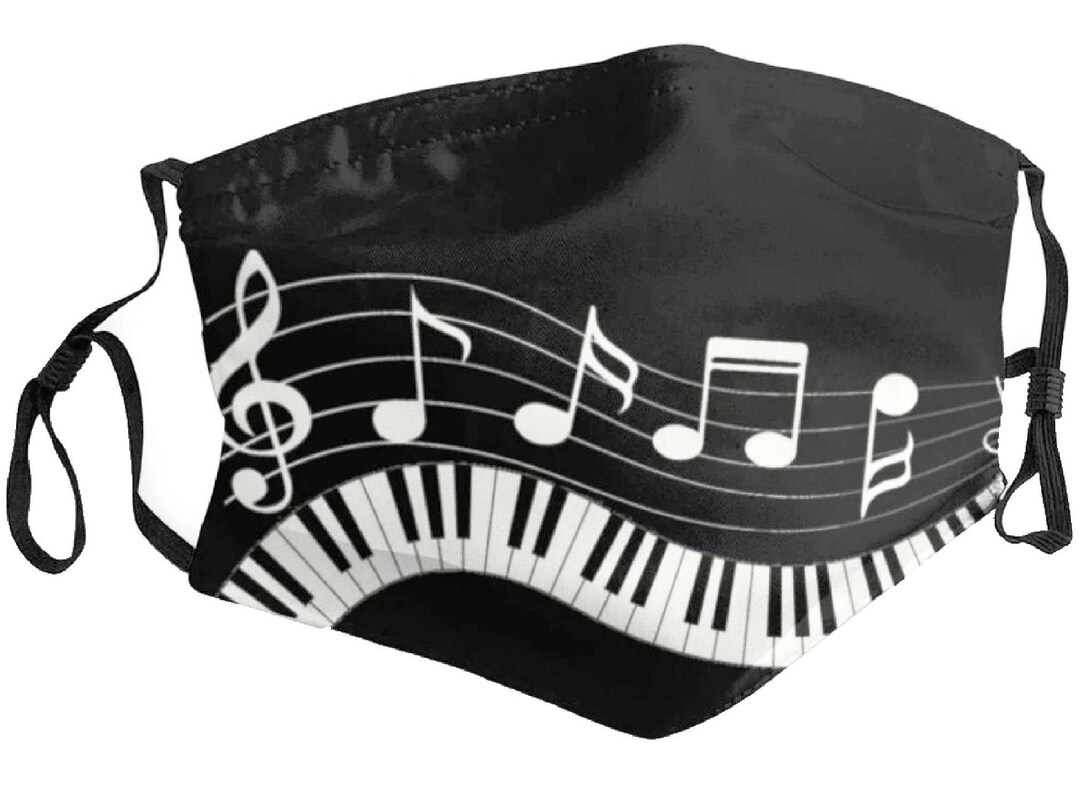 Music Notes Face Mask Adult Adjustable Nose Wire Freepost UK - Etsy