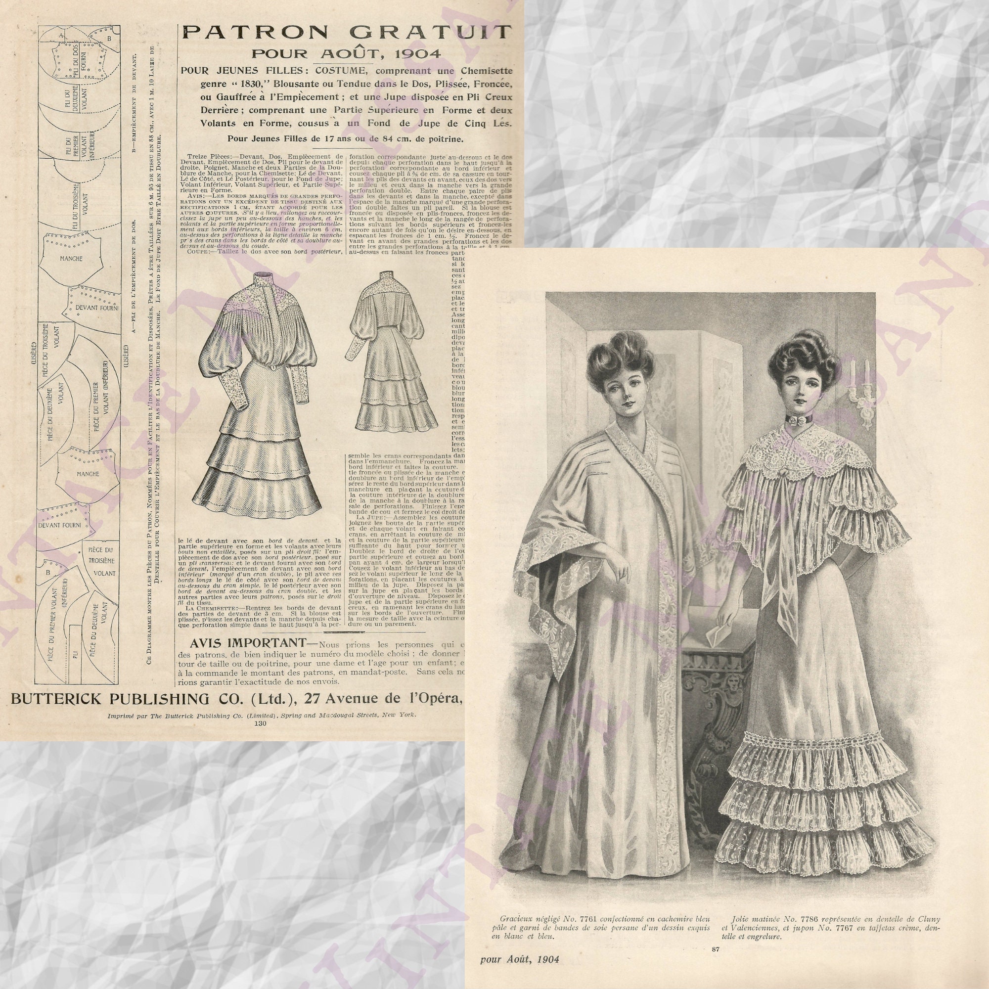 Le Miroir Des Modes, Août 1904, French Fashion Magazine, Digital ...