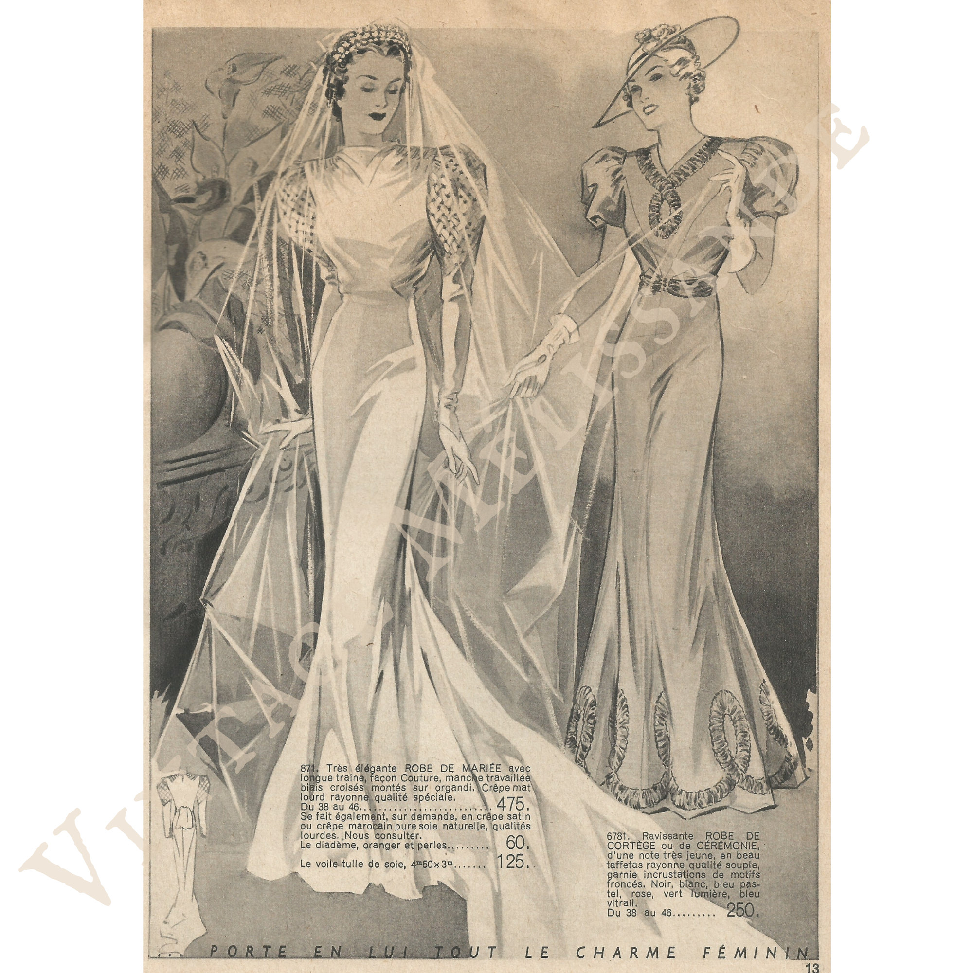 Summer 1937, Rosemonde Couture, Paris Fashion Magazine Catalogue ...