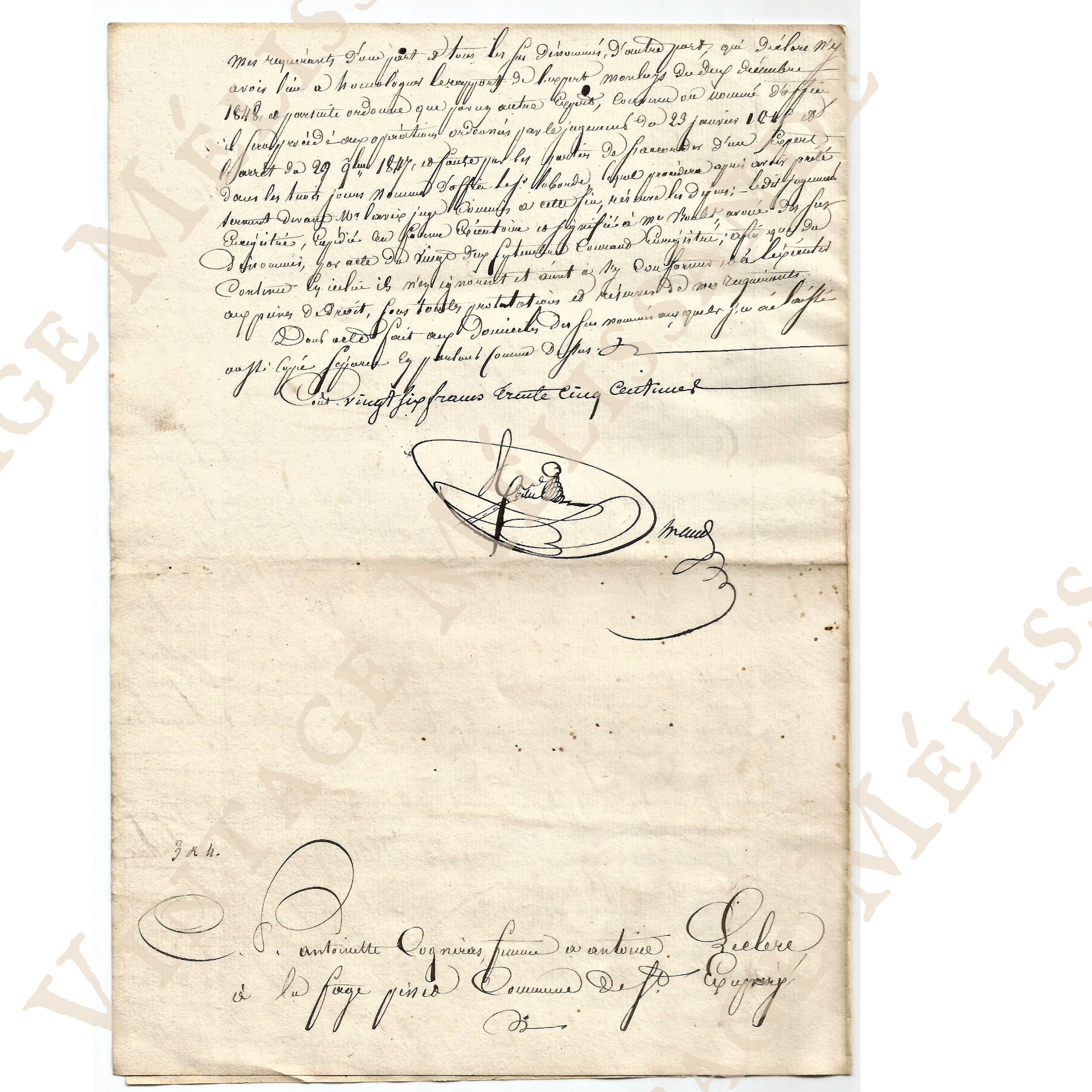 Collection of 10 19th Century Handwritten Papers, Printable, Vintage ...