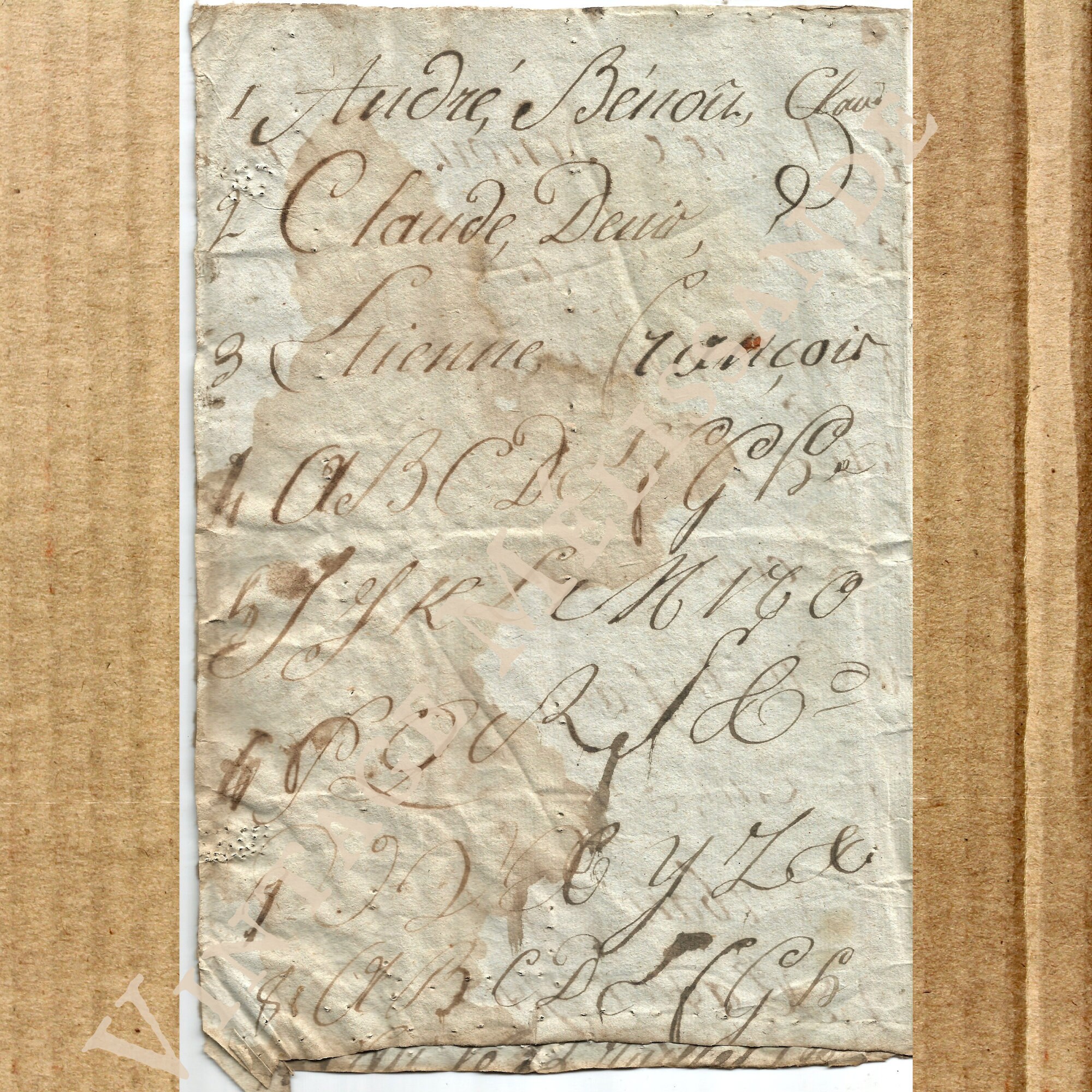 1800s Calligraphy, Old French Papers, Digital Download, Ephemera ...