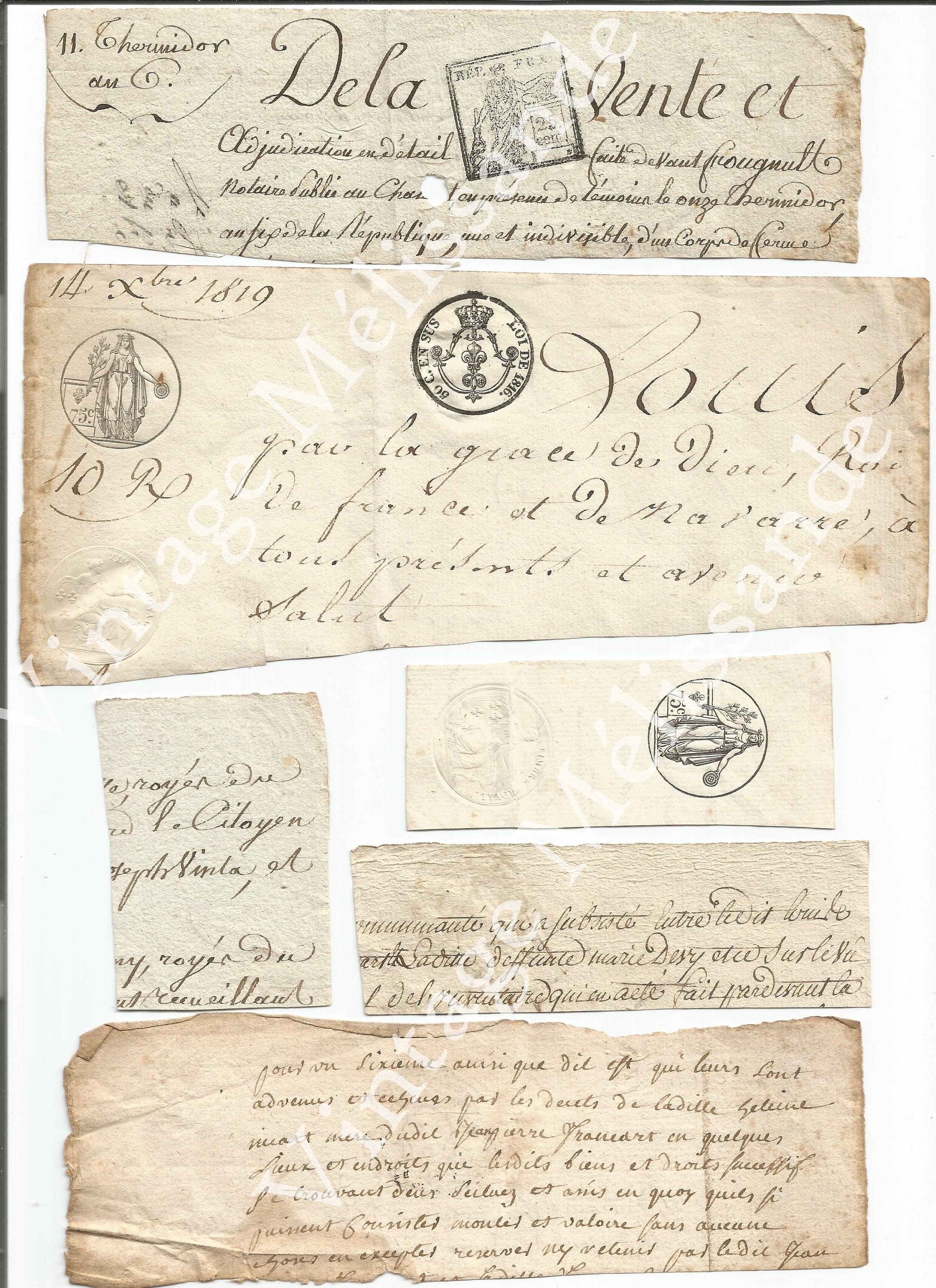 Printable Antique French Cachets 2, Stamps, Digital, Download, Ephemera ...