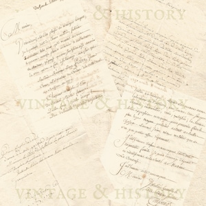 1779 Letters, Handwritten, Calligraphy, Printable, Vintage, Ephemera ...