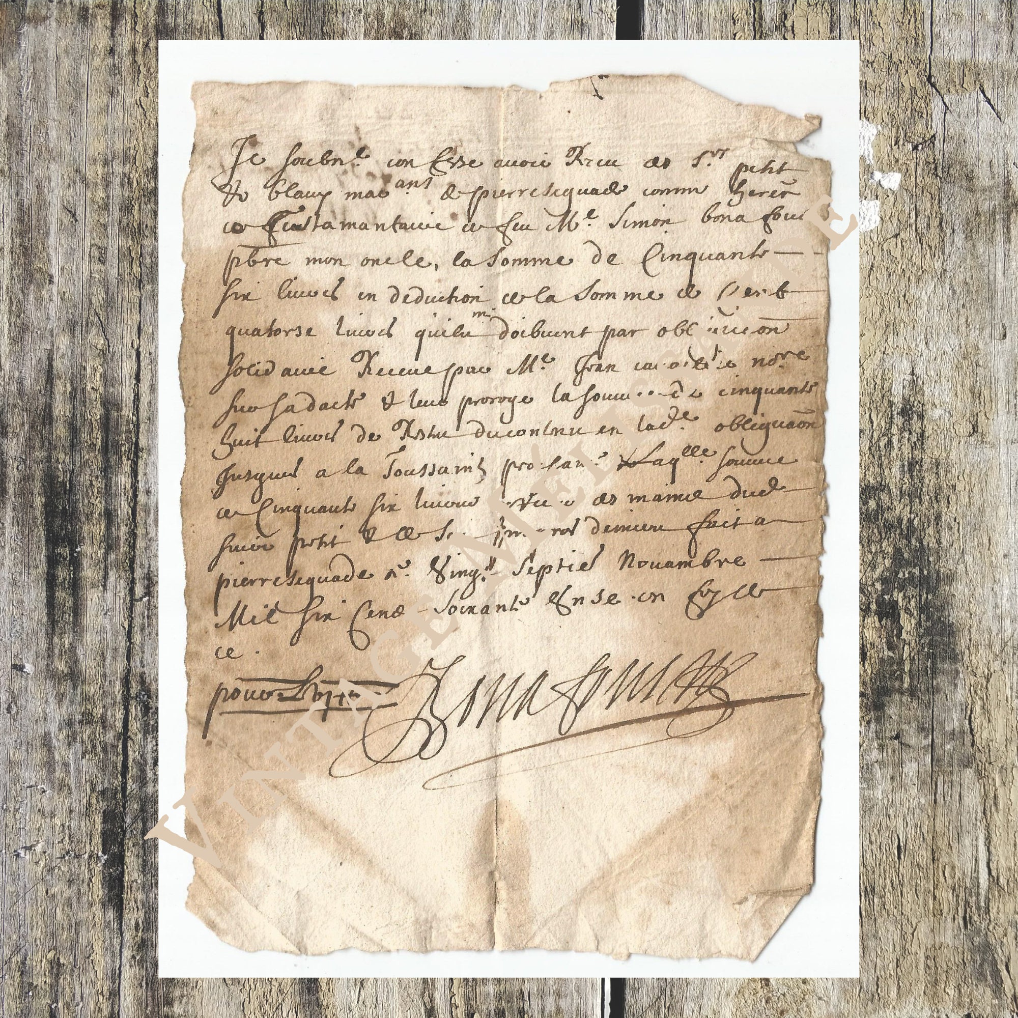 Printable 1700s Chits, Receipts, Documents, Digital Download, Ephemera ...