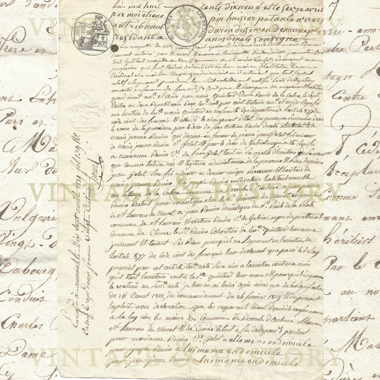 16 Page Bundle {5}, 1800s French Paper, Handwritten, Calligraphy ...