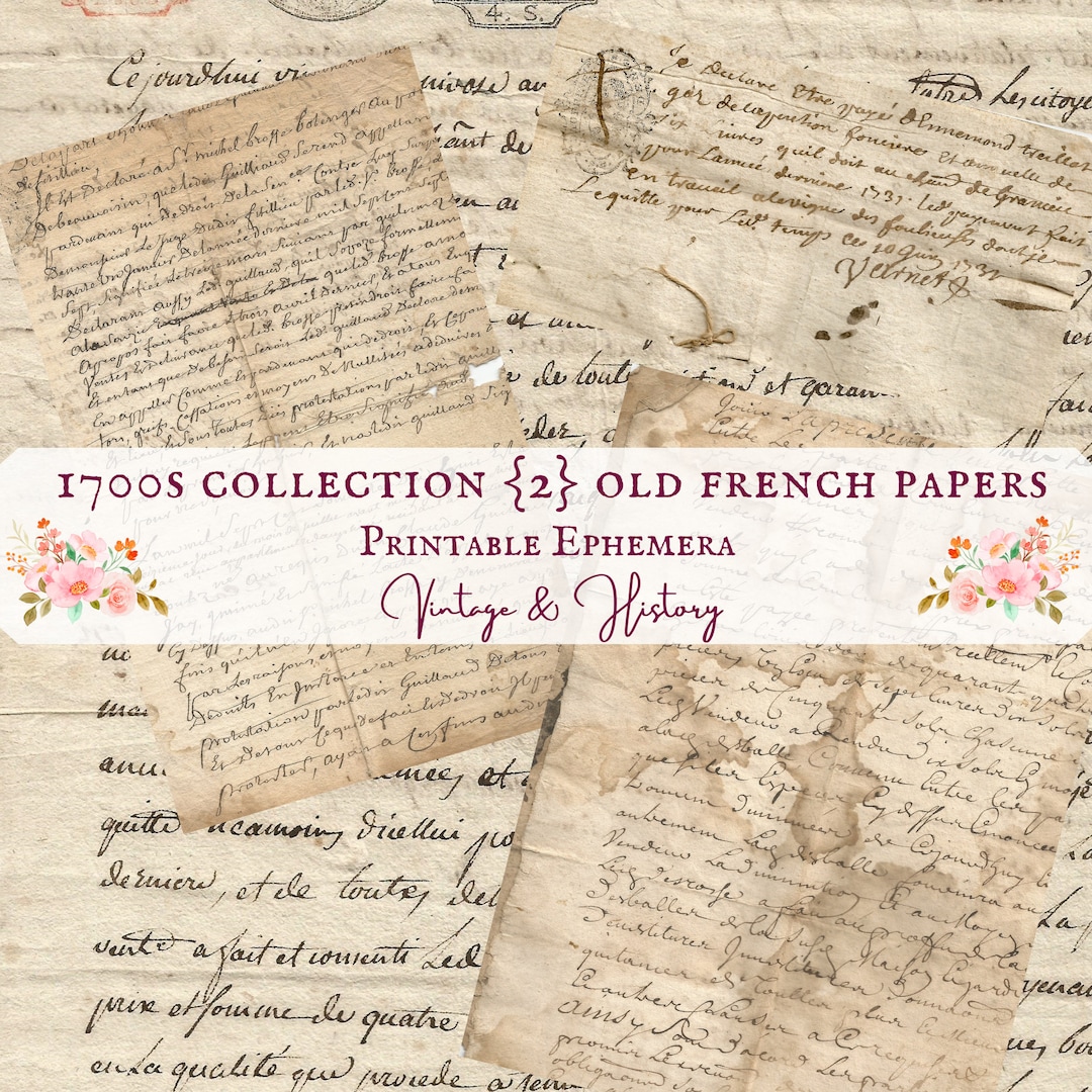 1700s, 11 Page Bundle {2}, French Papers, Handwritten, Calligraphy ...