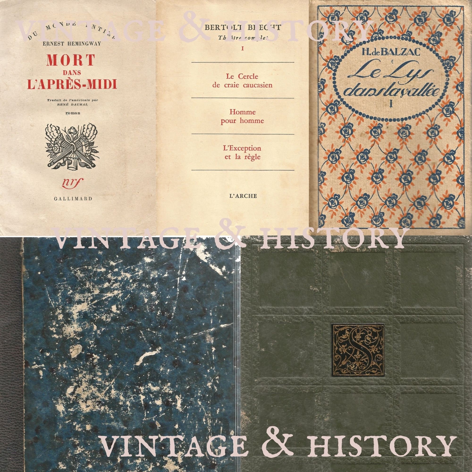 French Book Covers, Printable, Vintage, Paper Ephemera, Digital ...