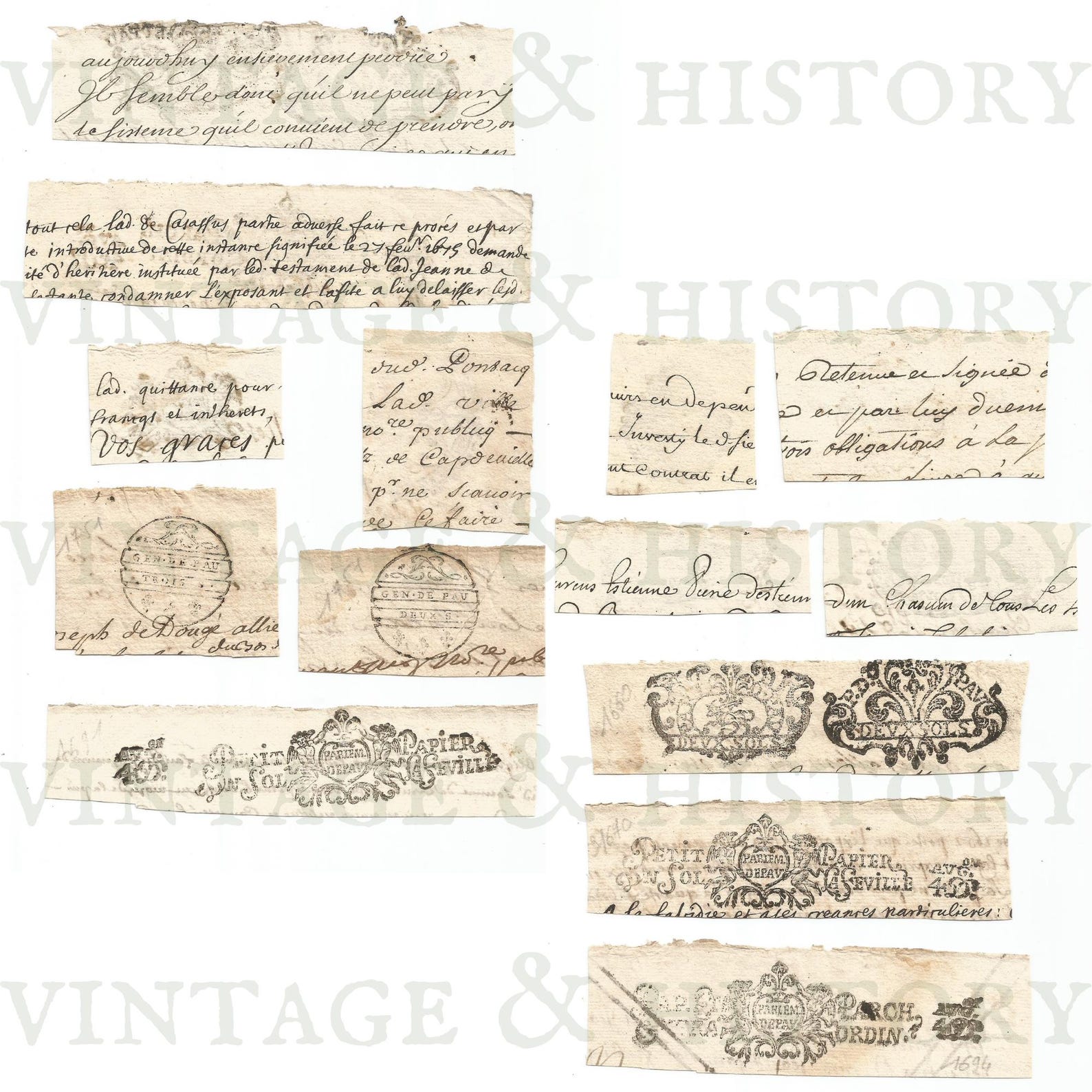 Antique French Cachets and Fragments {8} Généralités, Stamps, Printable ...