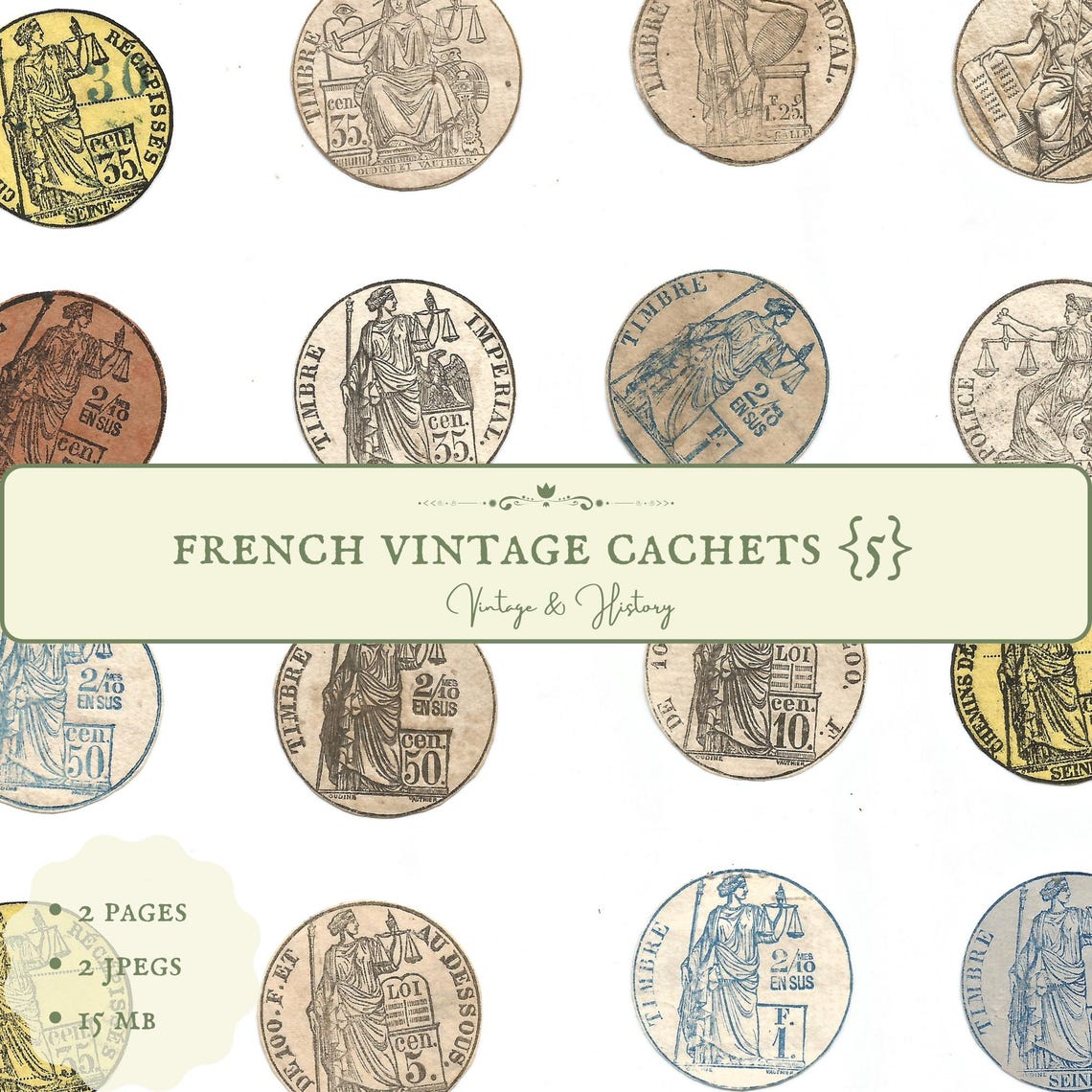 Printable Antique French Cachets {5}, Généralités, Official Stamps, Printable Paper Ephemera ...