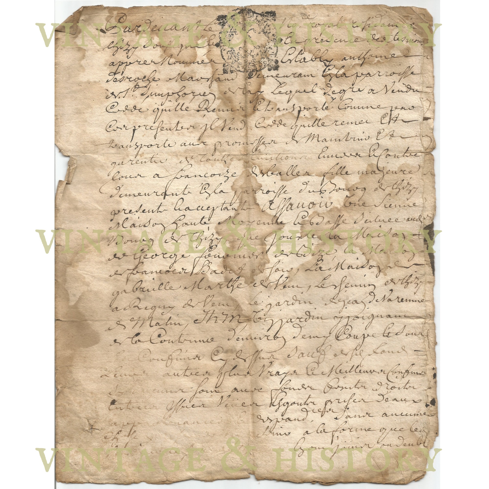 1700s, 11 Page Bundle {1}, French Papers, Handwritten, Calligraphy ...