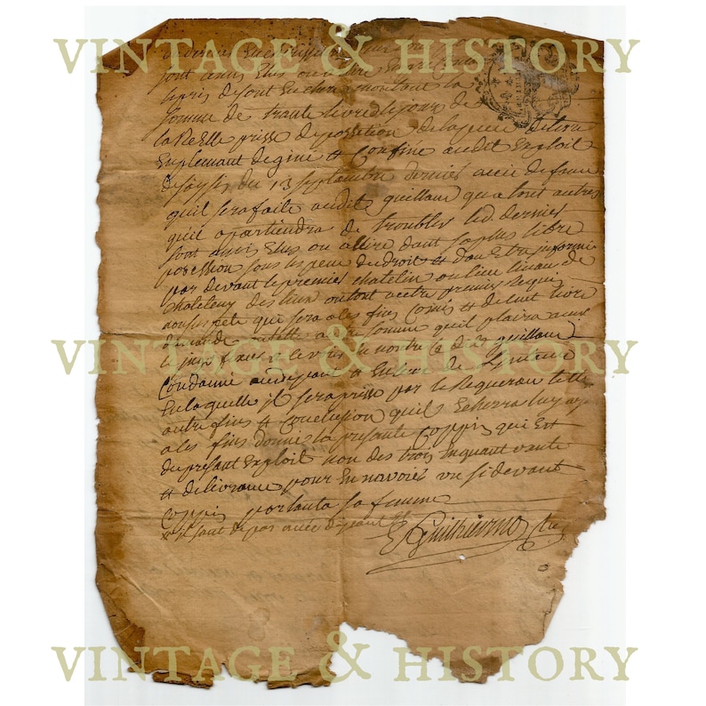 1700s, 11 Page Bundle {1}, French Papers, Handwritten, Calligraphy ...