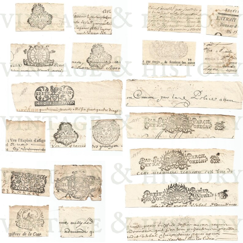 Antique French Cachets and Fragments {8} Généralités, Stamps, Printable ...