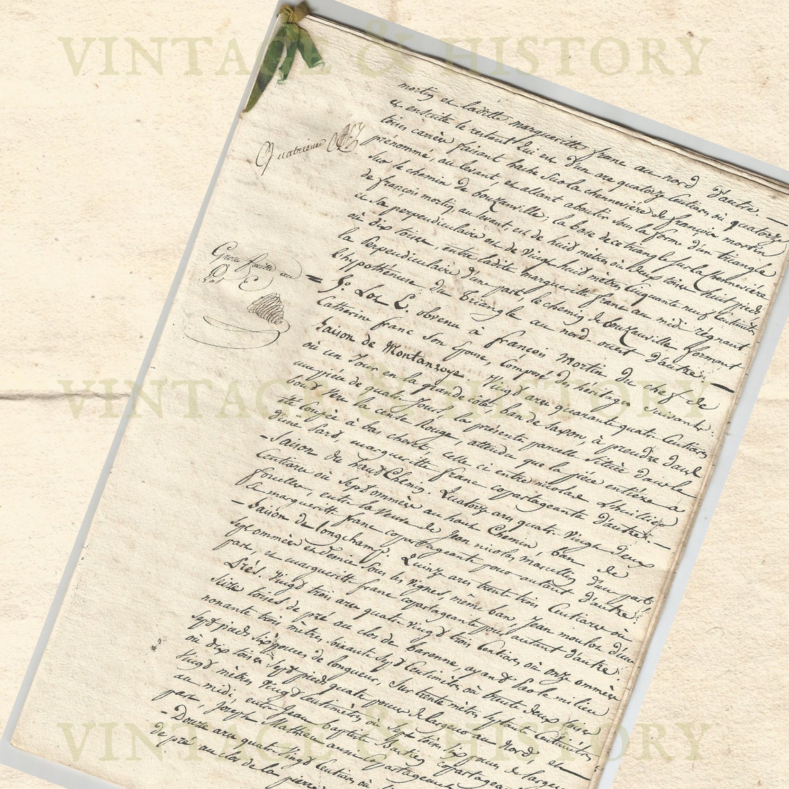 1826 Old French Paper, Printable, Vintage, Ephemera, Scrapbooking, Junk ...