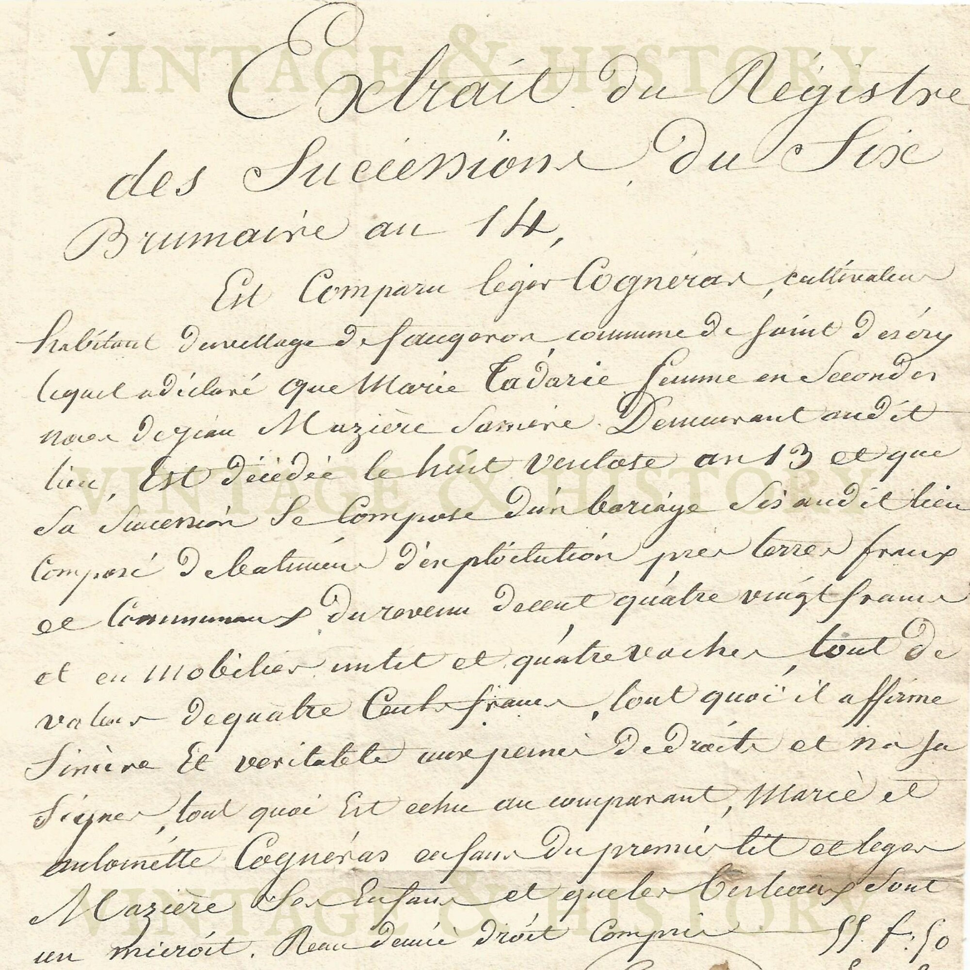 16 Page Bundle {6}, 1800s French Paper, Handwritten, Calligraphy ...