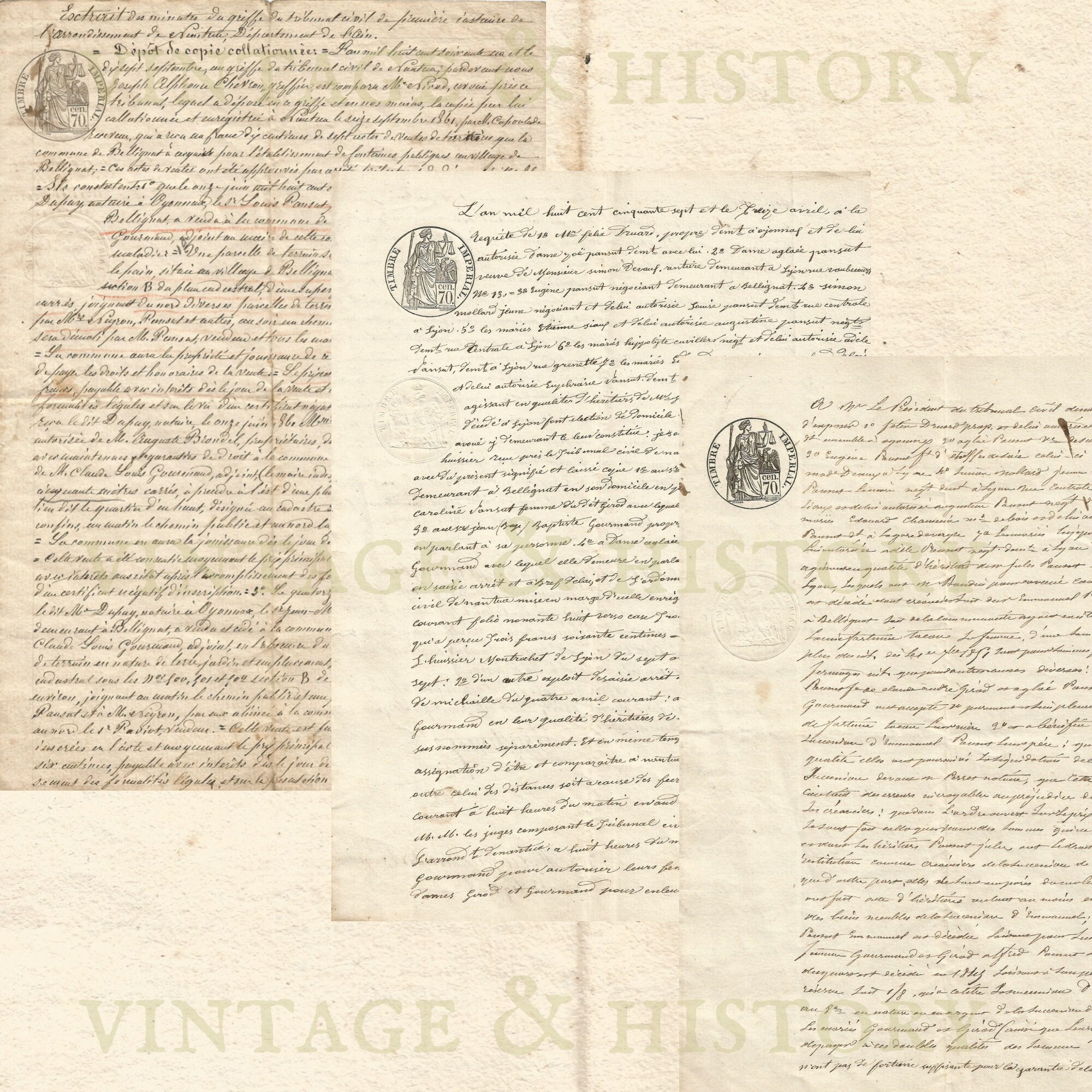 20 Page Bundle {7}, 1800s French Paper, Handwritten, Calligraphy ...