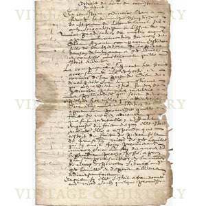 1600s Collection (2), Antique French Papers, Printable, Ephemera ...