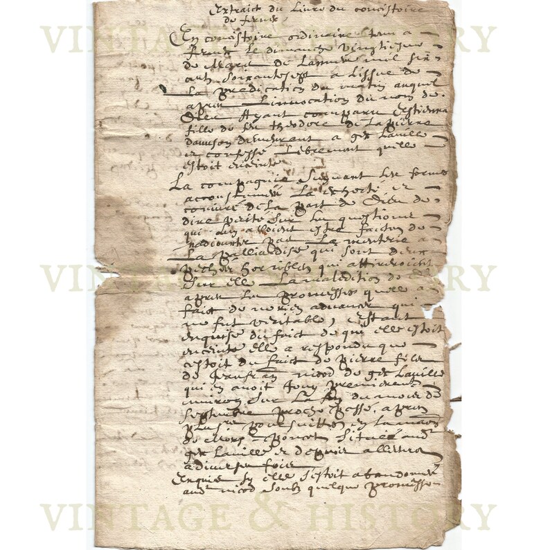 1600s Collection 2 Antique French Papers Printable - Etsy