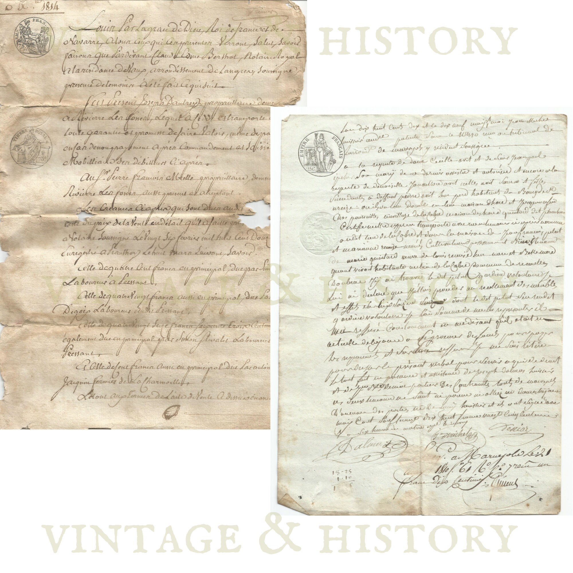 16 Page Bundle {5}, 1800s French Paper, Handwritten, Calligraphy ...
