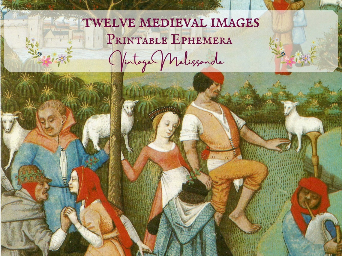 Medieval Images, Printable, Digital, Download, Ephemera, Collage ...