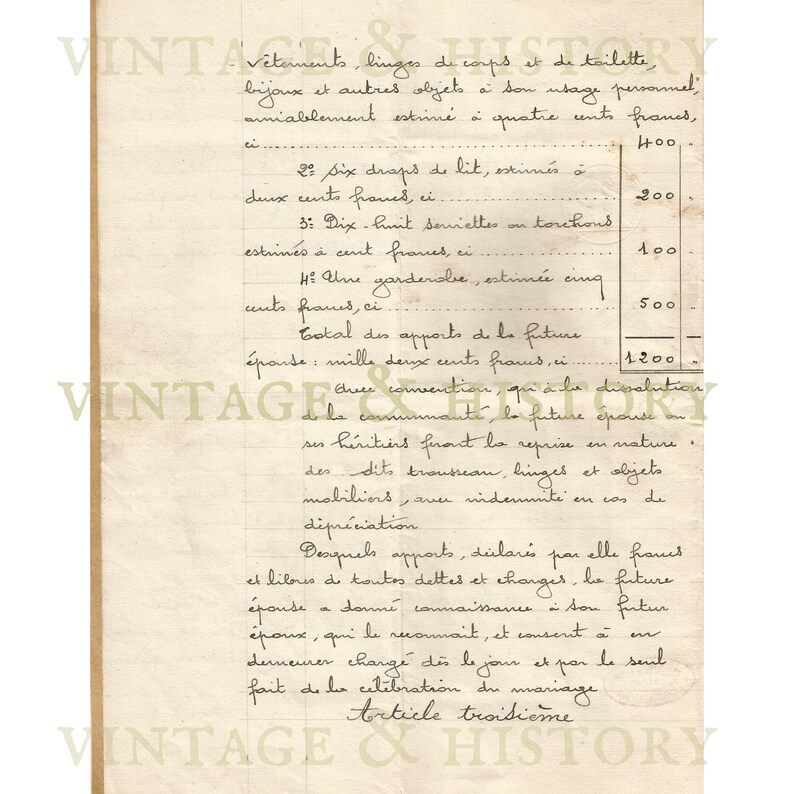 1925 Marriage Contract, Printable, Digital, Ephemera, Collage, Journal ...