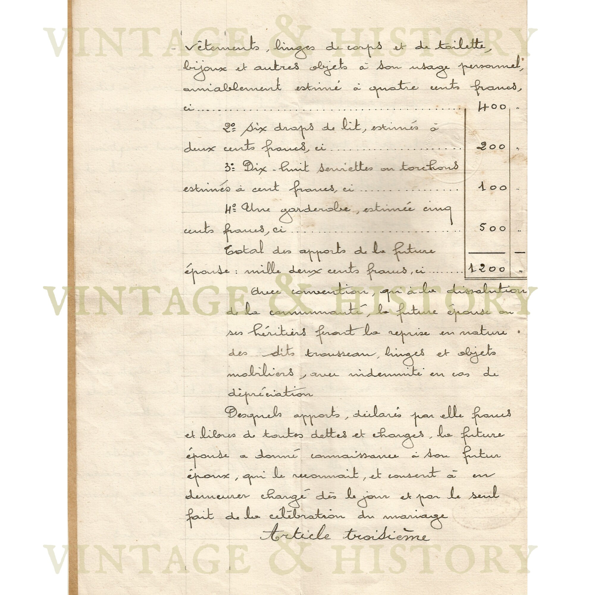 1925 Marriage Contract, Printable, Digital, Ephemera, Collage, Journal ...