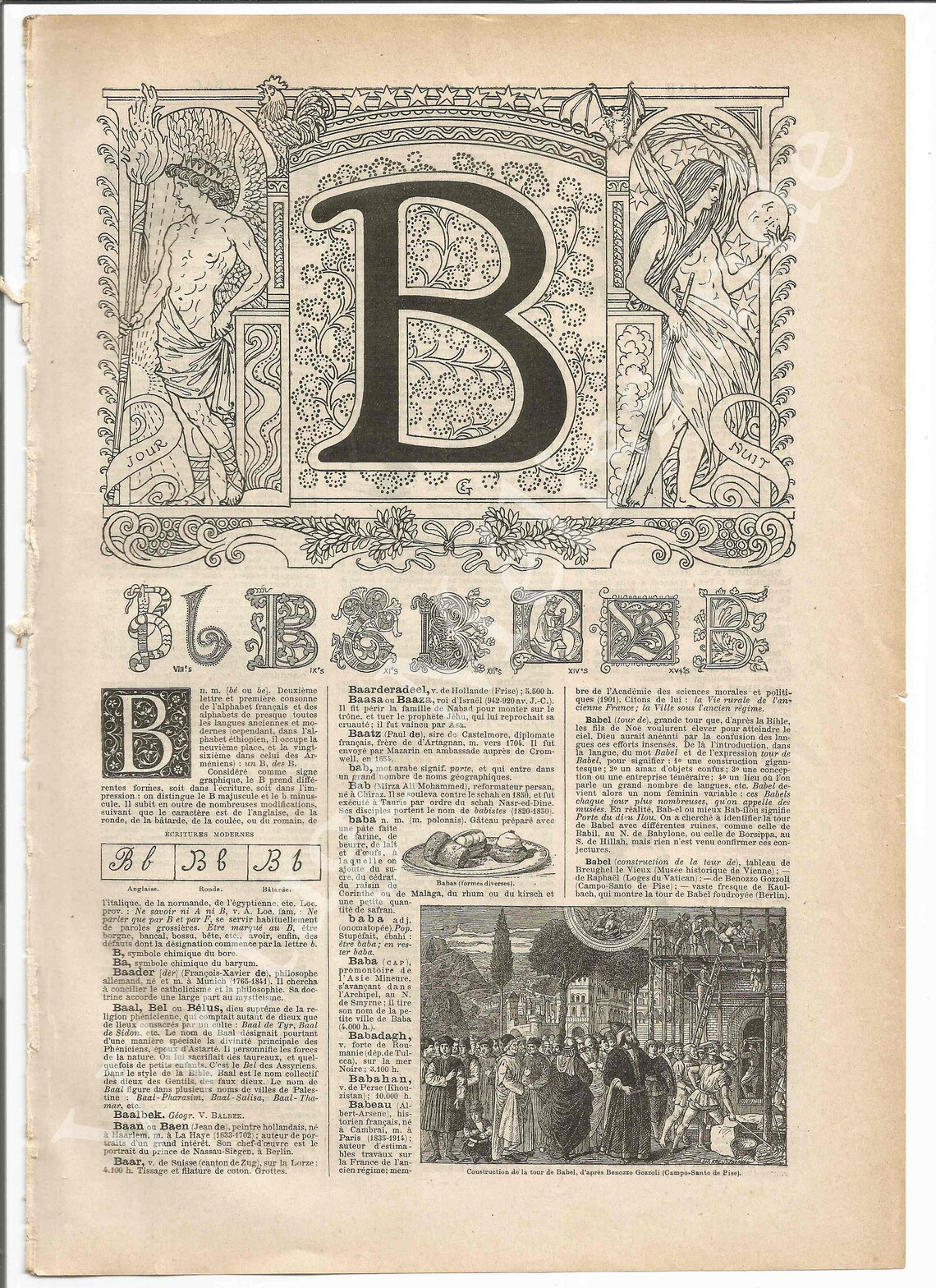 French Dictionary Pages, Letter B, Larousse, Alphabet, Printable ...