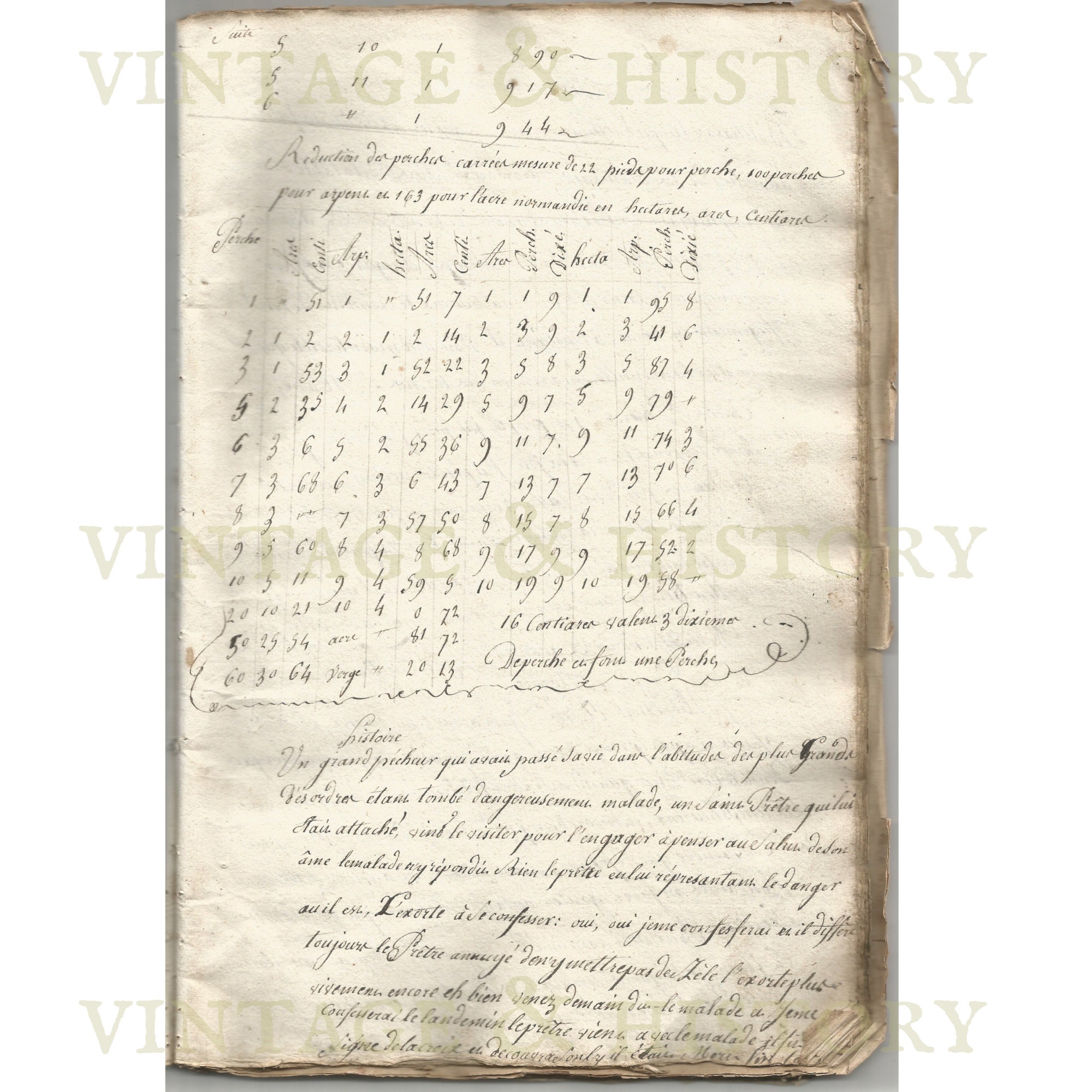 41 Pages, 1800s French Calligraphy, Schoolbook, Old French Papers ...